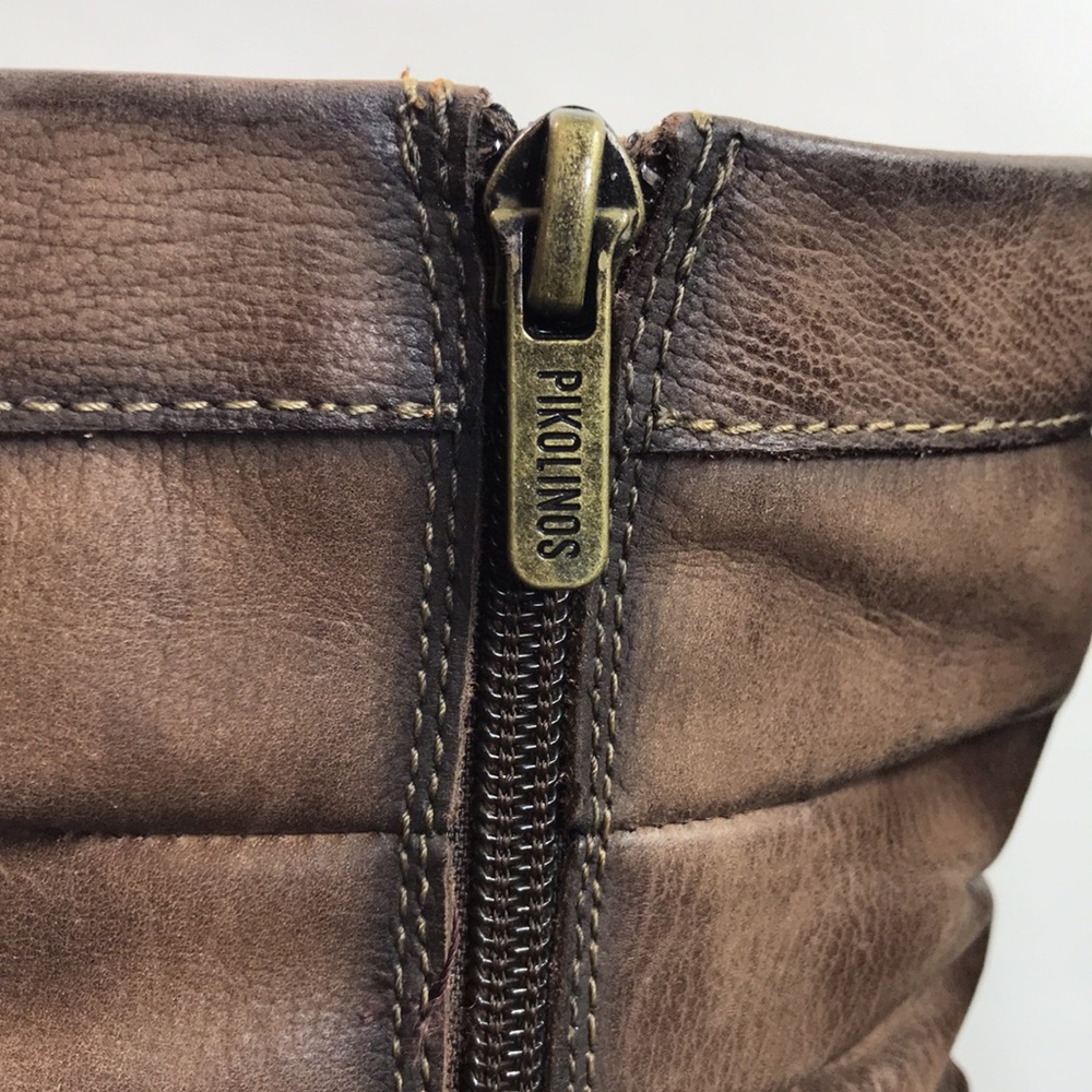Pikolinos Rotterdam Brown Leather Ankle Boots - Gem